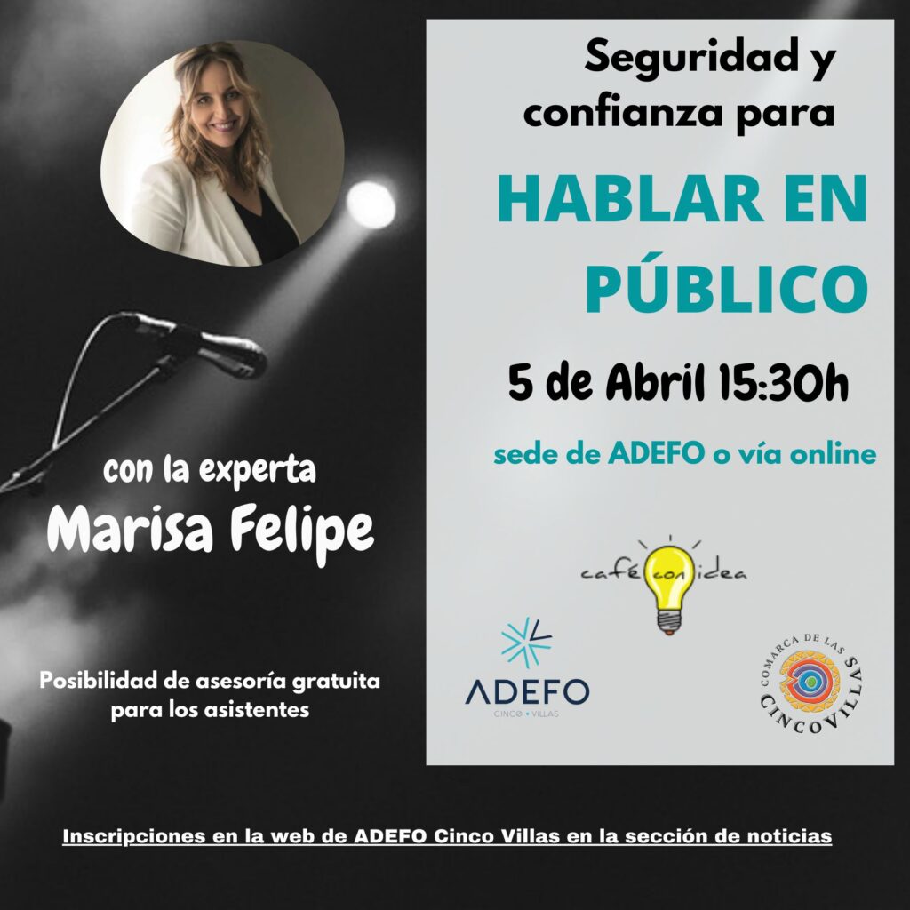 Café con Idea de Adefo: Seguridad y confianza para hablar en público ...